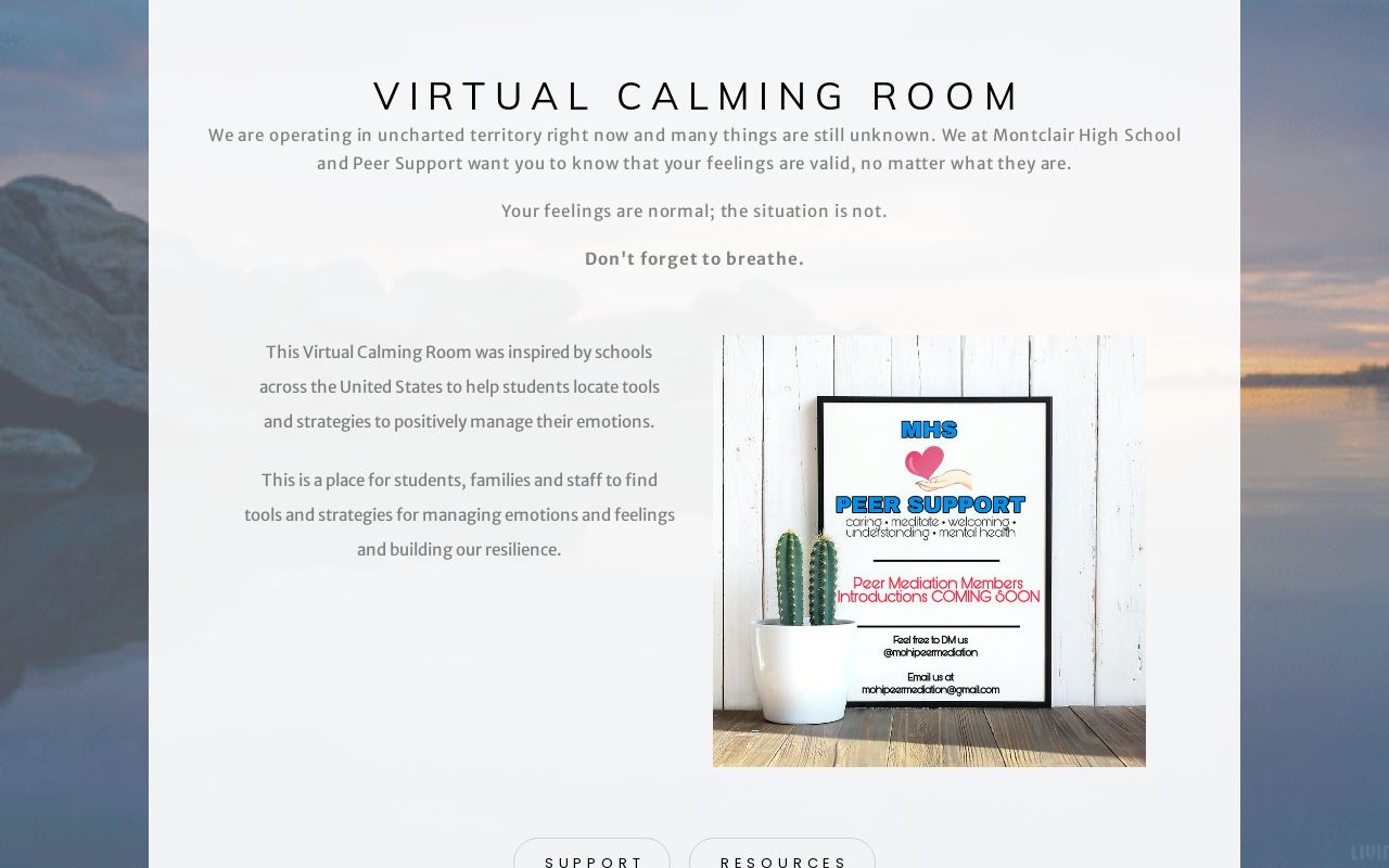 MoHi Virtual Calming Room